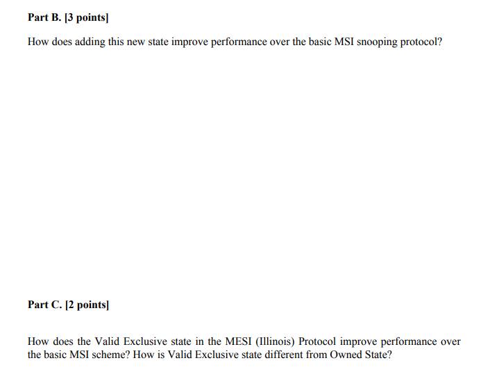 Problem 3. Snooping Cache Coherence Protocols I [10 | Chegg.com