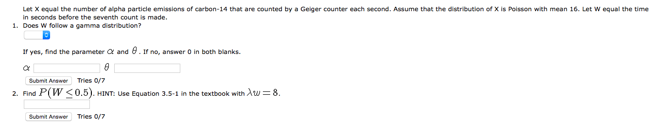 Solved Let X equal the number of alpha particle emissions of | Chegg.com