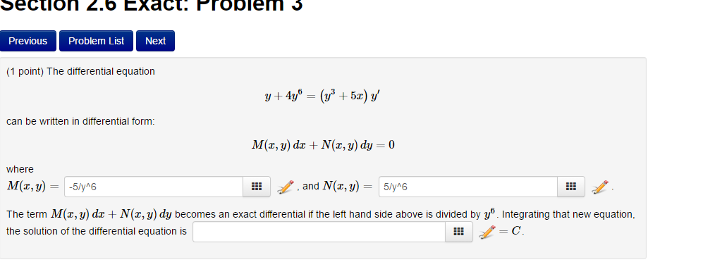 Solved he term M(x,y)dx+N(x,y)dyM(x,y)dx+N(x,y)dy becomes an | Chegg.com