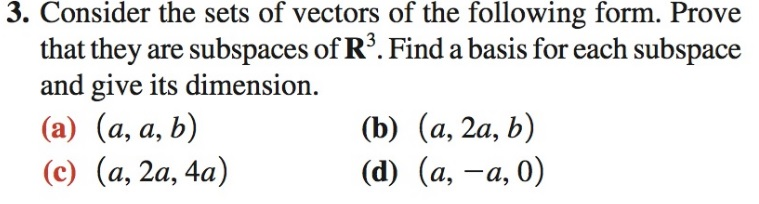 Solved Consider the sets of vectors of the following form. | Chegg.com
