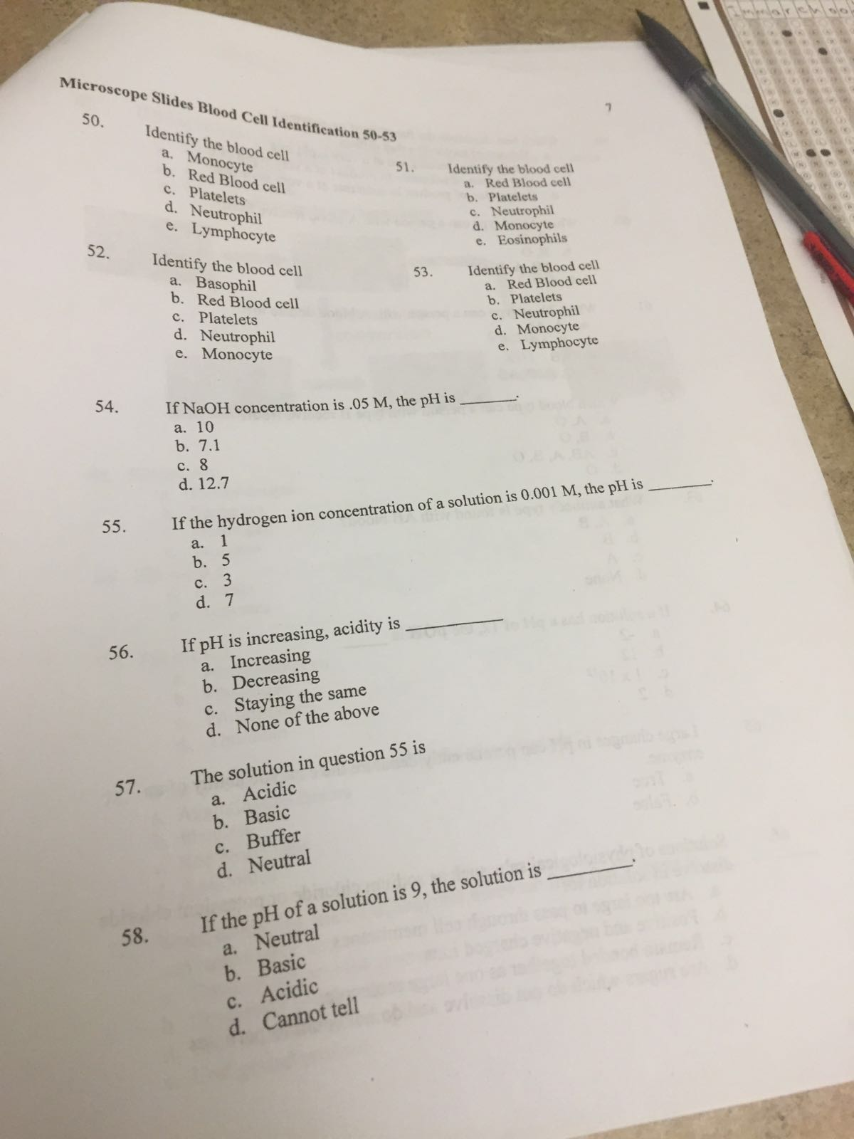 Solved Identify the blood cell Monocyte Red Blood cell | Chegg.com