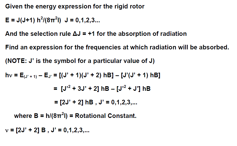 Solved Given the energy expression for the rigid rotor E = | Chegg.com