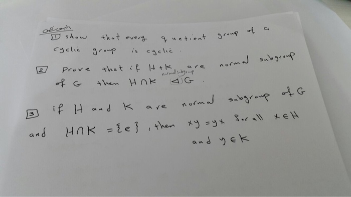 Solved Show that every quotient group of a cyclic group is | Chegg.com