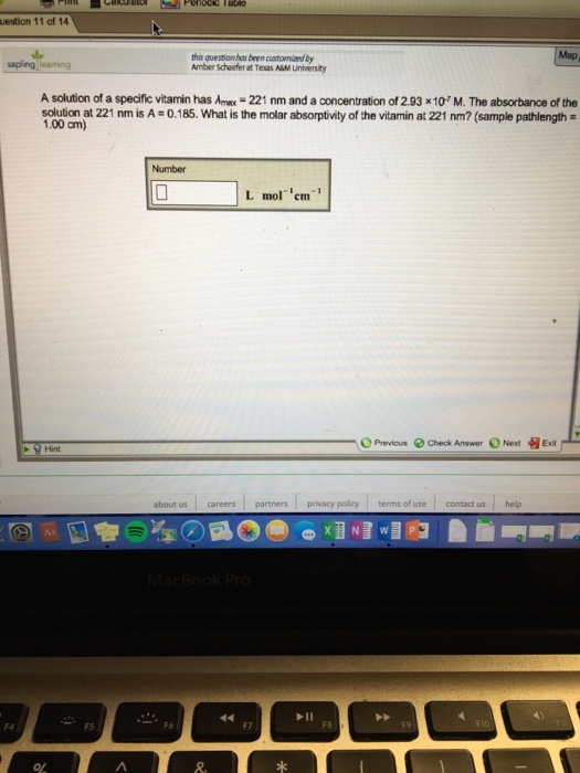 Solved A solution of a specific vitamin has lambda_max =221 | Chegg.com