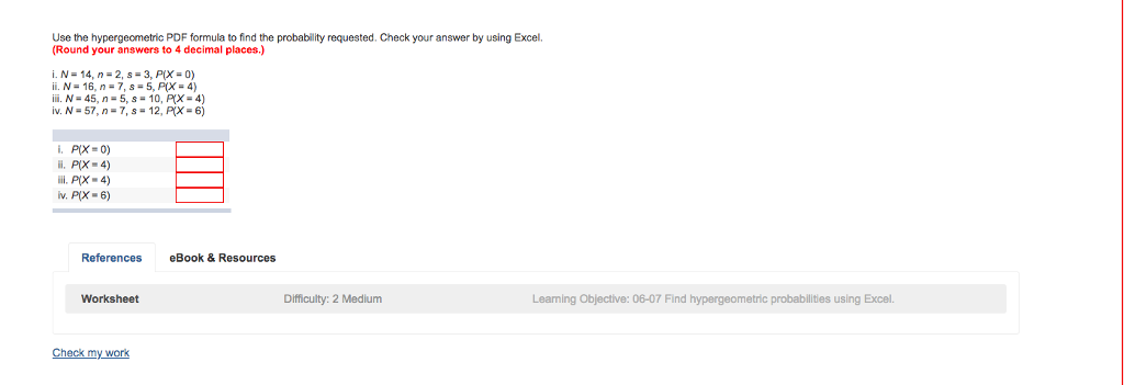 Solved Use The Hypergeometric Pdf Formula To Find The Chegg