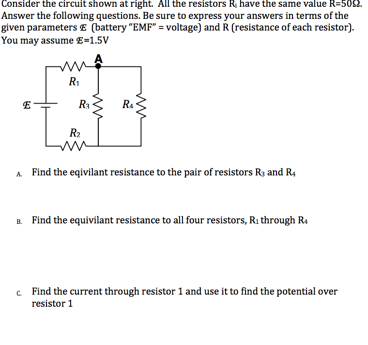 Solved Consider the circuit shown at right. All the | Chegg.com