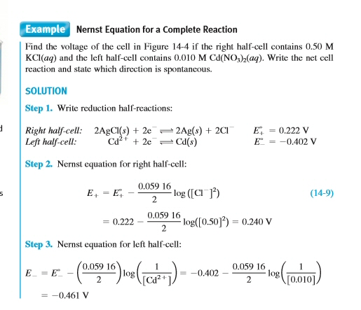Solved Nerst Equation Question? How do I know Cl - ^2 | Chegg.com