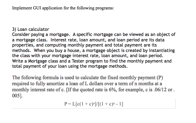 Solved Implement GUI application for the following programs | Chegg.com