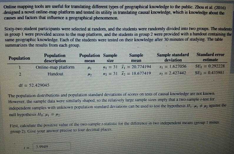 Solved Online mapping tools are useful for translating | Chegg.com