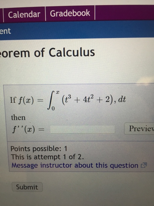 Solved If f(x) = integral_0^x (t^3 + 4t^2 + 2), dt then | Chegg.com