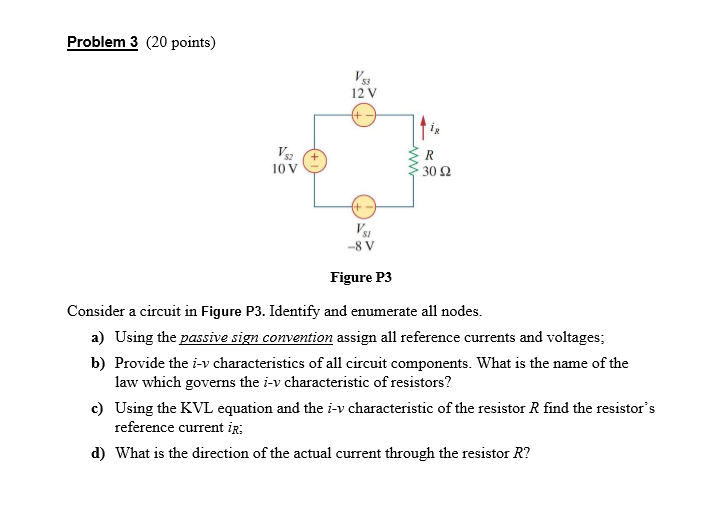 Solved Consider a circuit in Figure P3. Identify and | Chegg.com