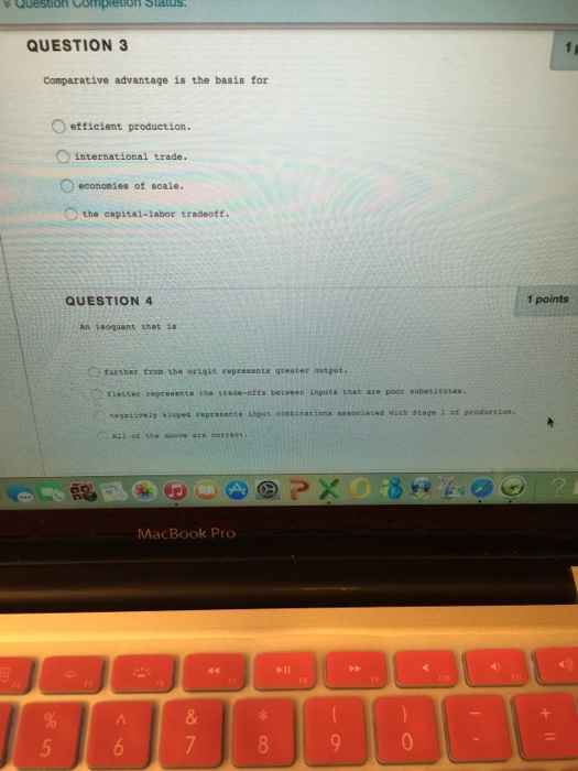 Solved QUESTION 3 Comparative advantage is the basis for O | Chegg.com