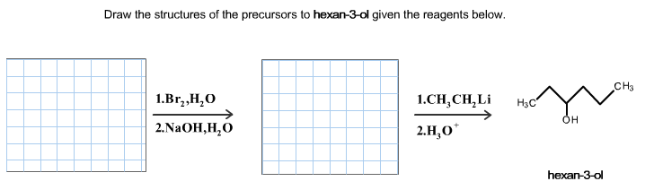 Solved Draw the structures of the precursors to hexan-3-ol | Chegg.com
