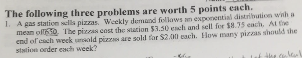 Solved The following three problems are worth 5 points each | Chegg.com