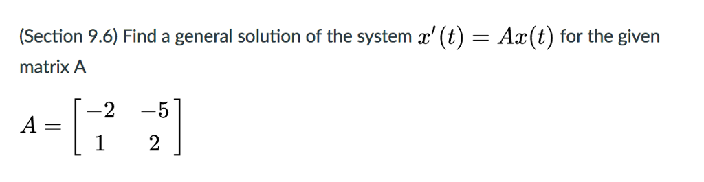 Solved Section 9.5) Using matrix algebra techniques, find a | Chegg.com