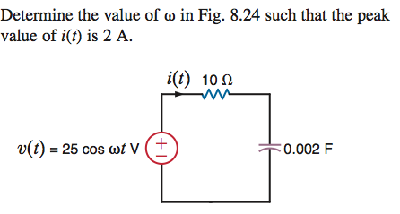 Solved Determine the value of omega(w) such that the peak | Chegg.com