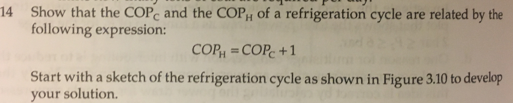 14 Show that the COPc and the COPH of a refrigeration | Chegg.com