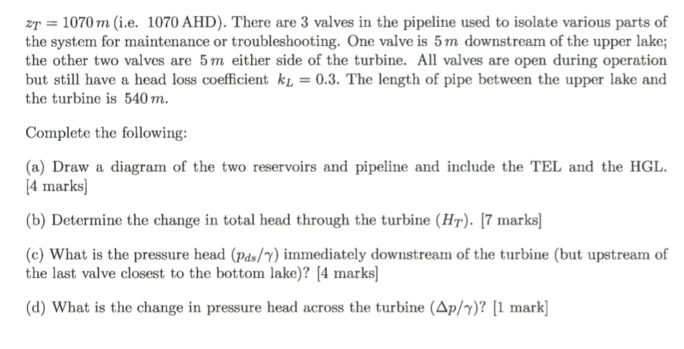 Solved 6 Question 5 - Pumped Storage Scheme - Gravity Driven | Chegg.com