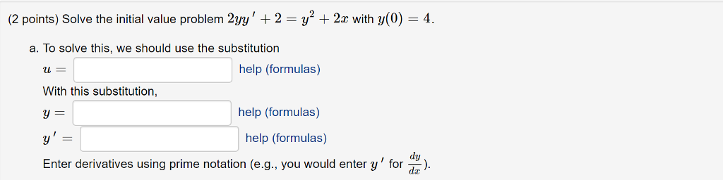 Solved Solve the initial value problem 2yy' + 2 = y^2 + 2x | Chegg.com