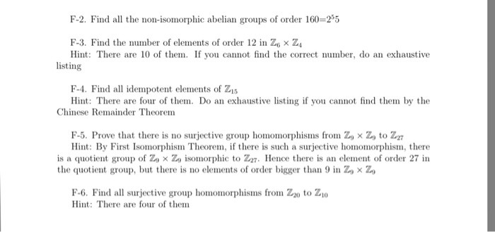 Solved Find all the non-isomorphic abelian groups of order | Chegg.com