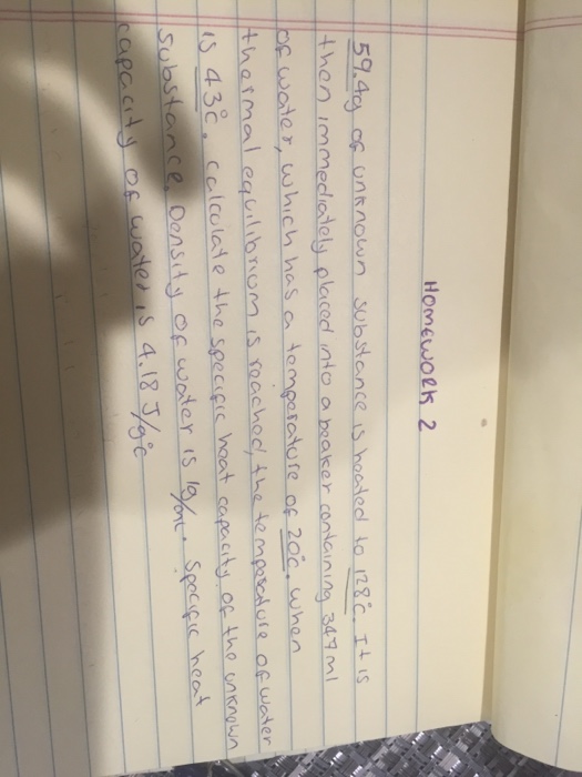 Solved 59.4 g of unknown substance is heated to 128 degree | Chegg.com
