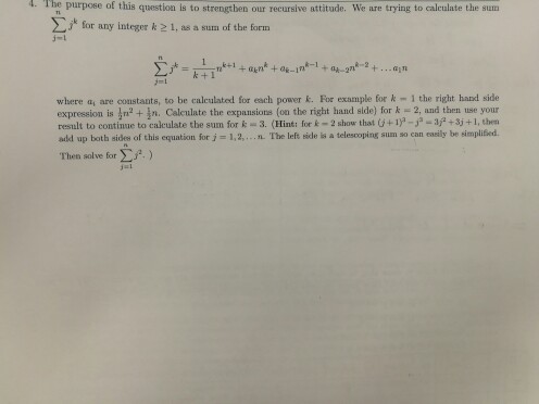 Solved The purpose of this question is to strengthen our | Chegg.com