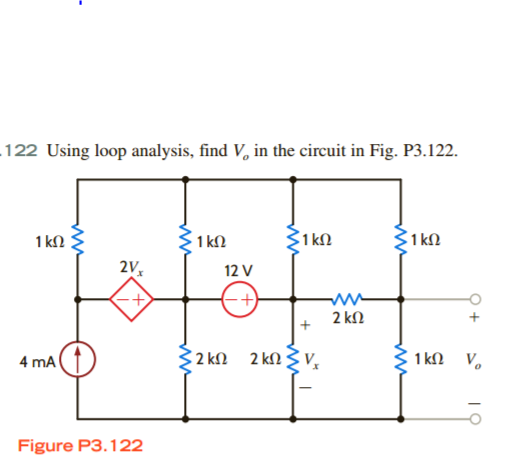 Solved Using loop analysis, find V_0 in the circuit in Fig. | Chegg.com