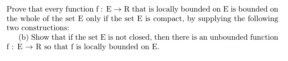 Solved Prove that every function f: E rightarrow R that is | Chegg.com