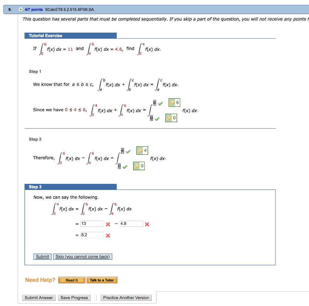Solved 9. 4/7 points SCalcET8 5.2.515.XP.MI.SA. This | Chegg.com Solved 9. 4/7 points SCalcET8 5.2.515.XP.MI.SA. This | Chegg.com