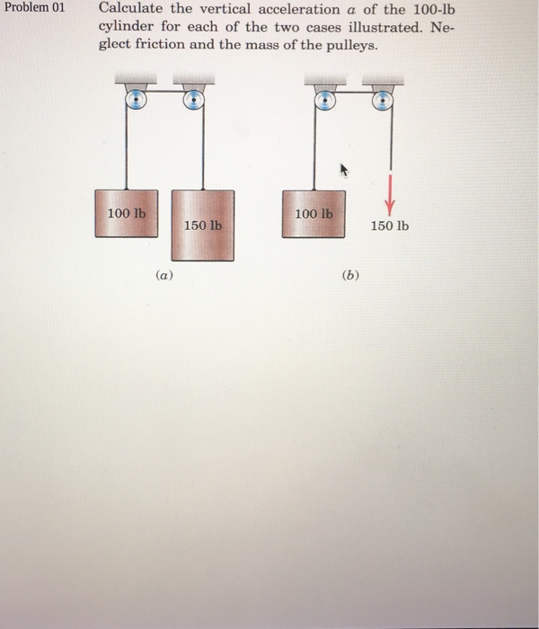 Solved Problem 01 Calculate the vertical acceleration a of | Chegg.com