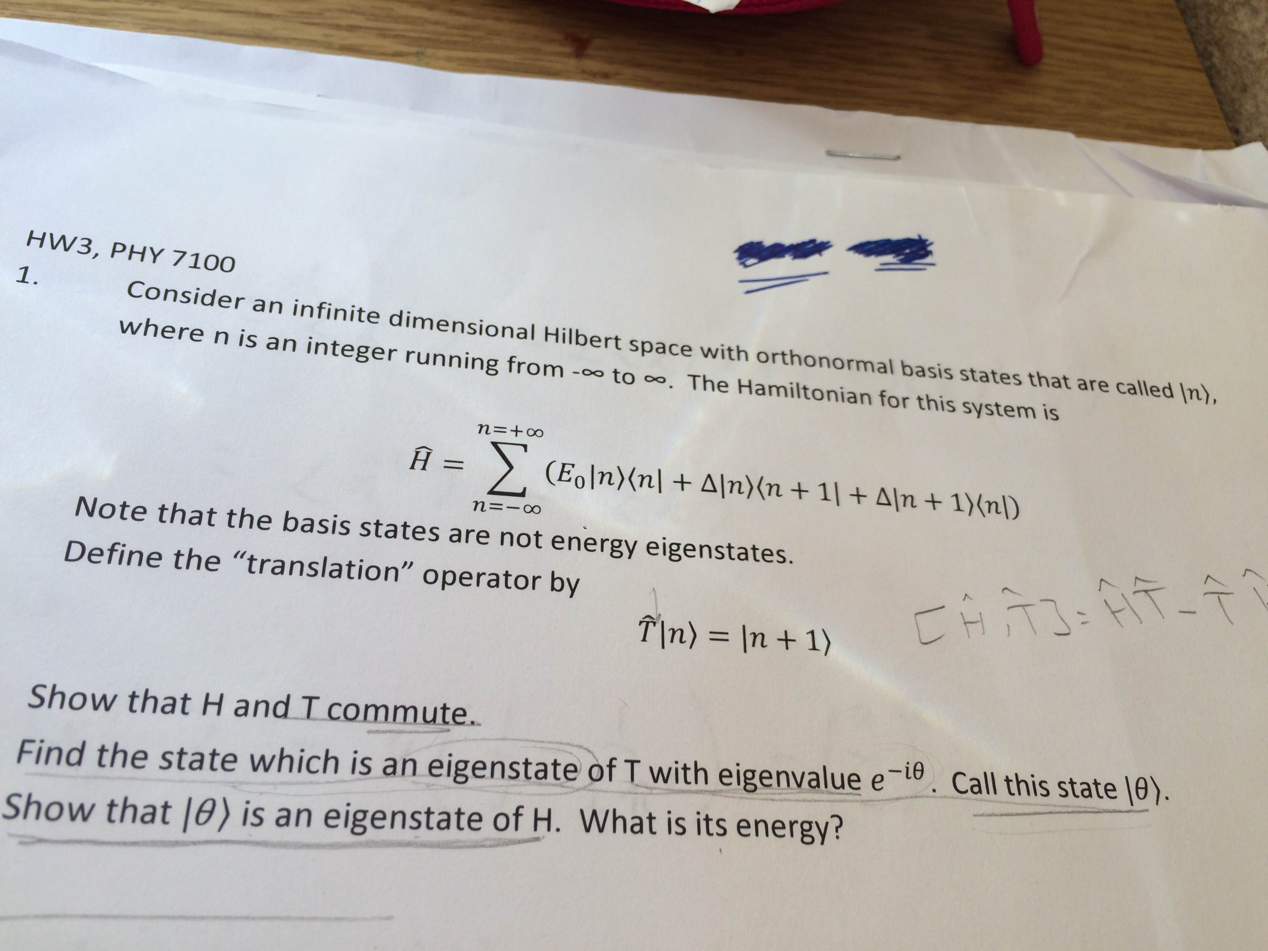 Consider an infinite dimensional Hilbert space with | Chegg.com
