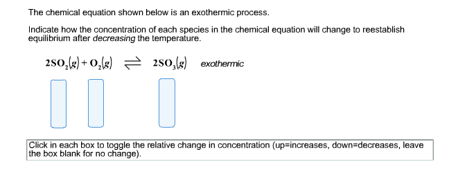 Solved The chemical equation shown below is an exothermic | Chegg.com