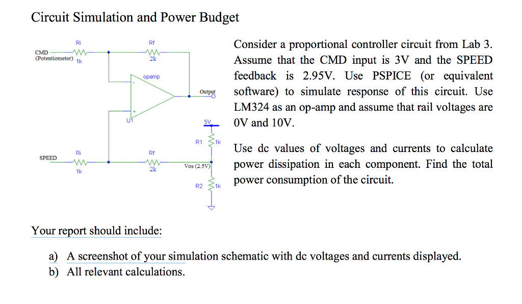 Solved Consider a proportional controller circuit from Lab | Chegg.com