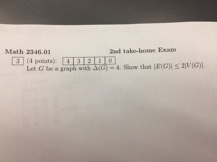 Solved Let G be a graph with Delta (G) = 4. Show that |E(G)| | Chegg.com