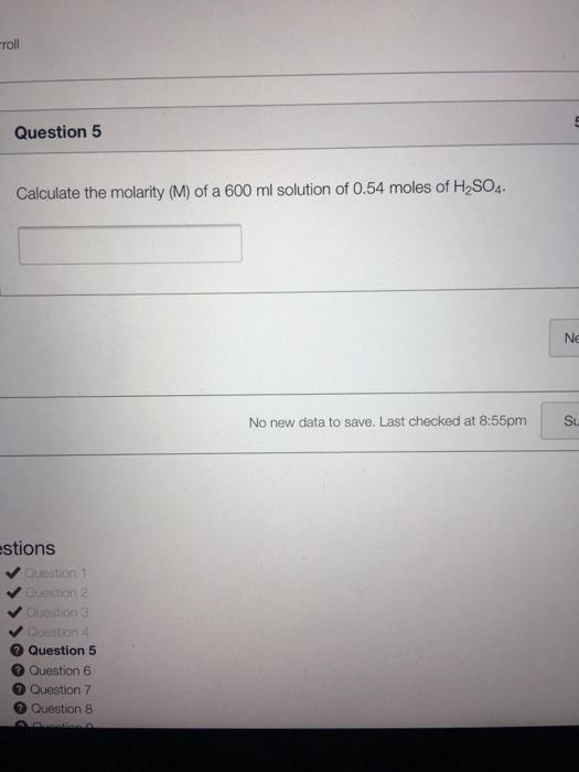 Solved Calculate the molarity (M) of a 600 ml solution of | Chegg.com