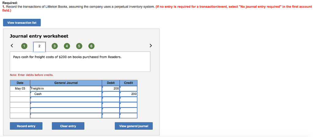Solved Exercise 6-9 Record transactions using a perpetual | Chegg.com Solved Exercise 6-9 Record transactions using a perpetual | Chegg.com