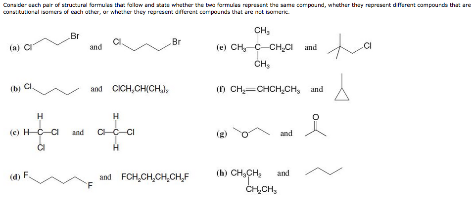 Solved Consider each pair of structural formulas that follow | Chegg.com