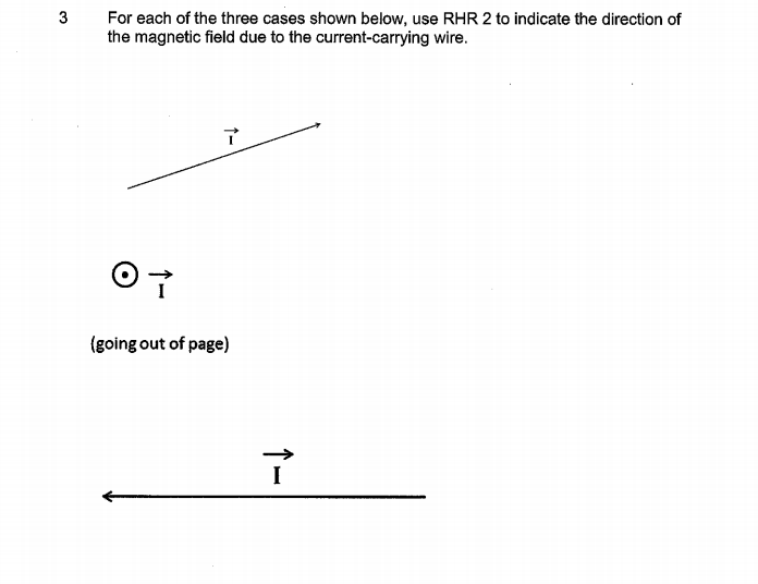 Solved For each of the three cases shown below, use RHR 2 to | Chegg.com