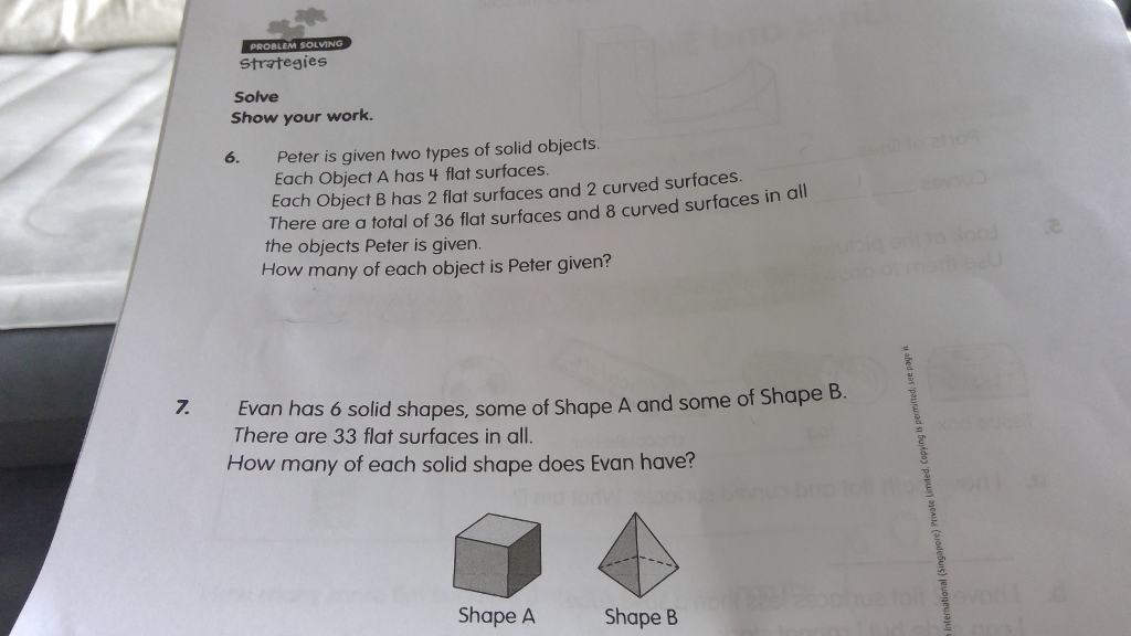 Solved PROBLEM SOLVING Strategies Solve Show your work. 6. | Chegg.com