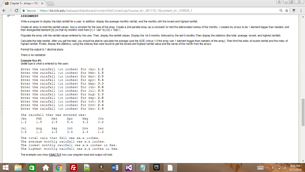 Solved InC language using arrays and printf / scanf. I've | Chegg.com