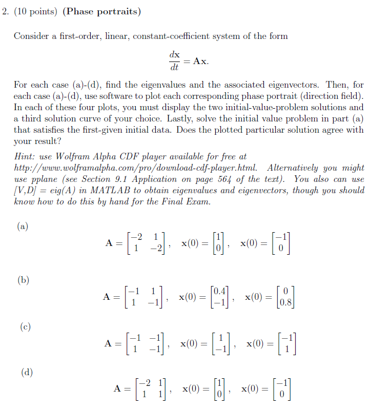 Solved Consider a first-order, linear, constant-coefficient | Chegg.com
