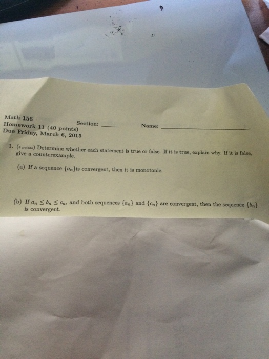 Solved Determine Whether Each Statements Is True Or False
