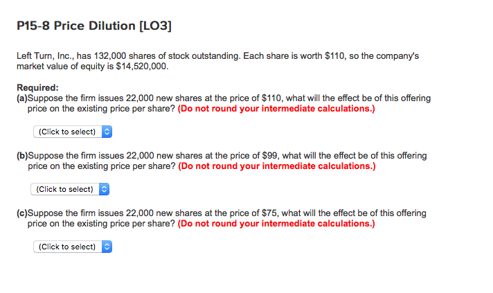 Solved P15-8 Price Dilution [LO3] Left Turn, Inc., has | Chegg.com