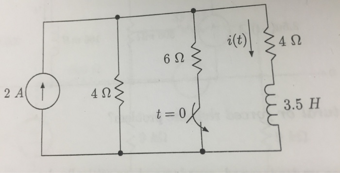 Solved The switch closes at t=0 | Chegg.com