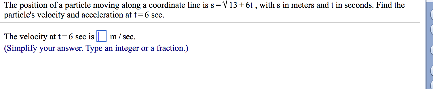 Solved The Position Of A Particle Moving Along A Coordinate
