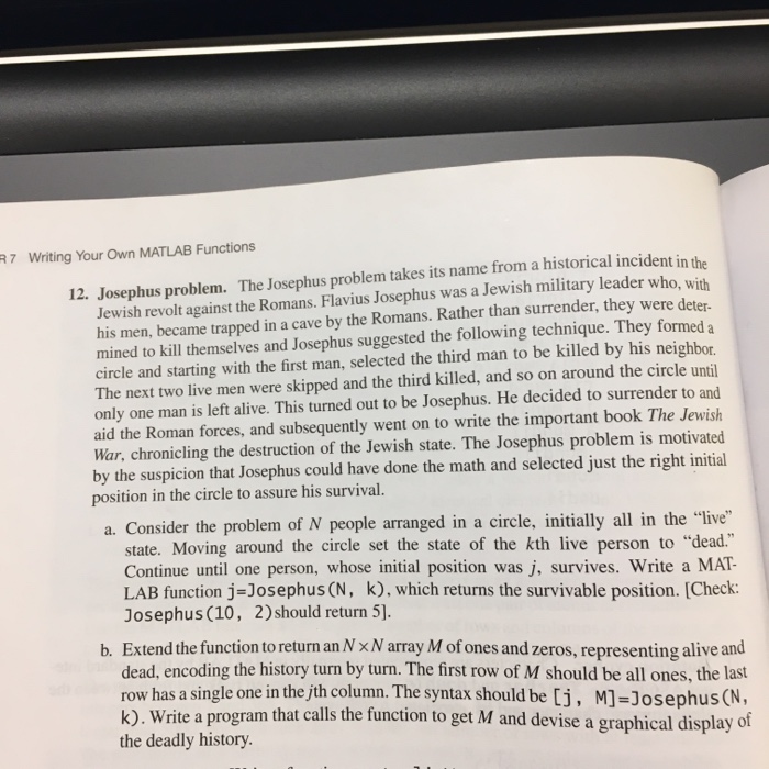 Solved Josephus problem: The Josephus problem takes it name | Chegg.com