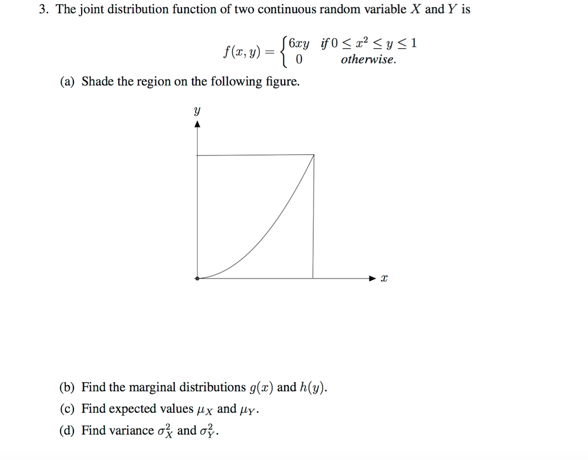 Solved The joint distribution function of two continuous | Chegg.com