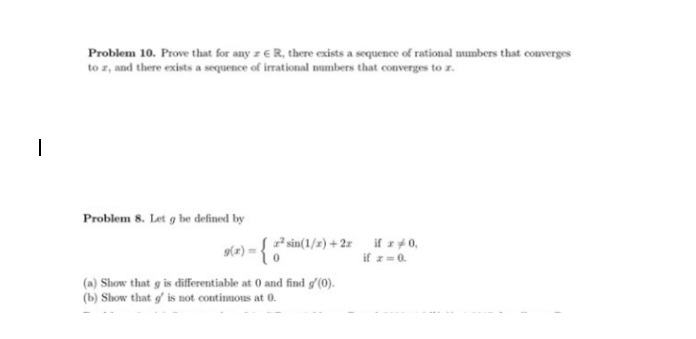 Solved Problem 10. Prove that for any z E R, there exists a | Chegg.com