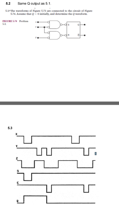 Solved 5 2 Same Q Output As 5 1 5 3 The Waveforms Of Figure
