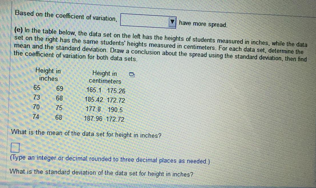 The data set below on the left represents the annual | Chegg.com